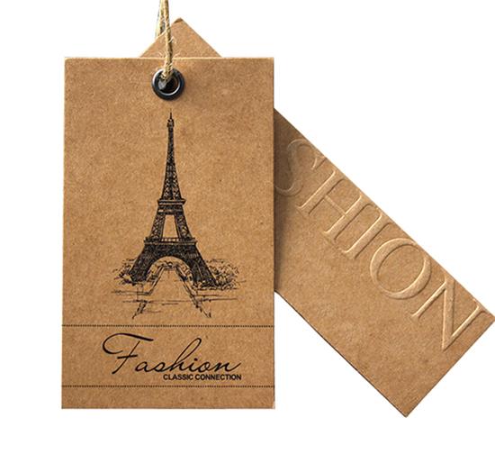 Personalized Custom Garment Tags Foldable Eco Friendly CMYK Lamination ...