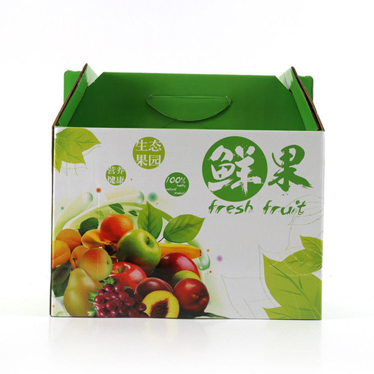 Brown Strong Single Wall Corrugated Box Fruits Packaging With Artwork ...