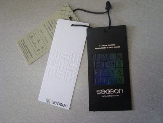 Bespoke Paper Clothing Brand Hang Tags And Labels Perforated Garment ...