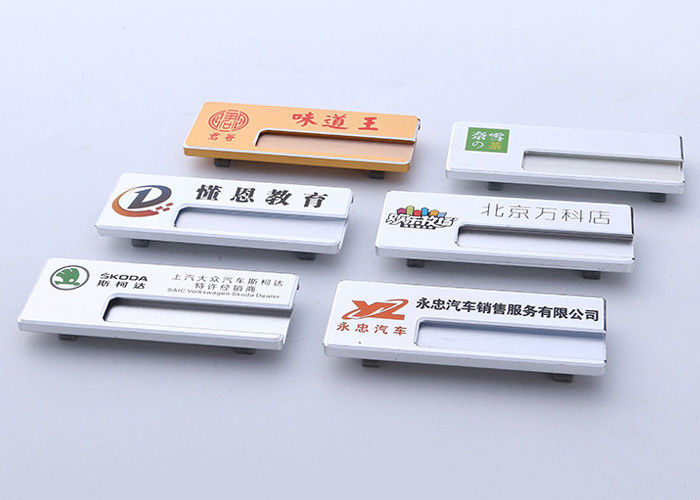 Metal Custom Name Tag Badges , Unique Name Badges Template Aluminum ...