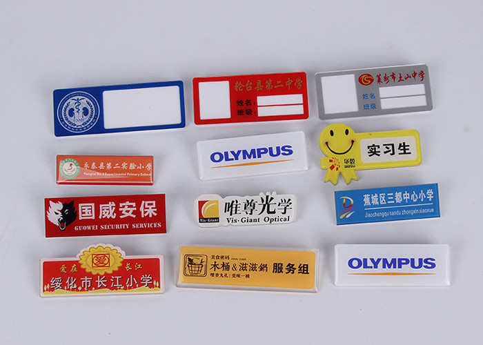 Metal Custom Name Tag Badges , Unique Name Badges Template Aluminum ...