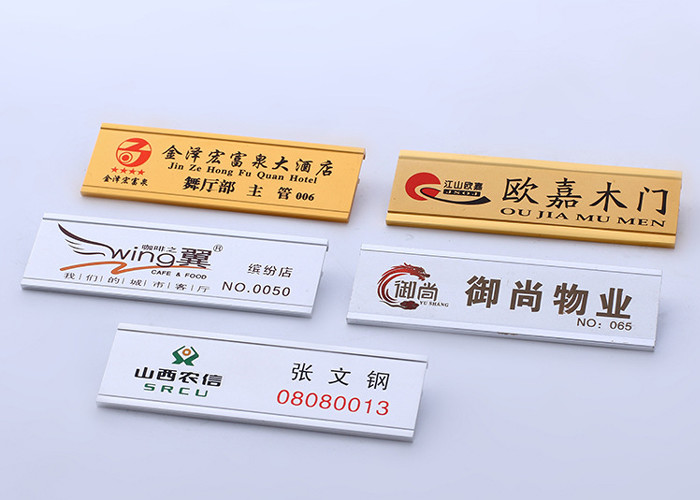 Metal Custom Name Tag Badges , Unique Name Badges Template Aluminum ...