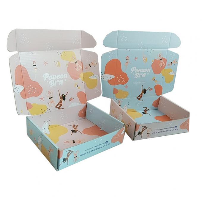 Custom 32 ECT E Flute Corrugated Cardboard Shipping Boxes With Inside ...